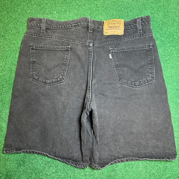 Levi's | Shorts | Vintage 9s Levis 550 Black Relaxed Fit Jorts Mens 40 Wide Leg 2 Denim Shorts ...